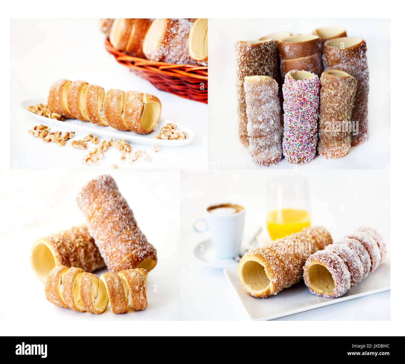Collage of four photo baking Stock Photo - Alamy