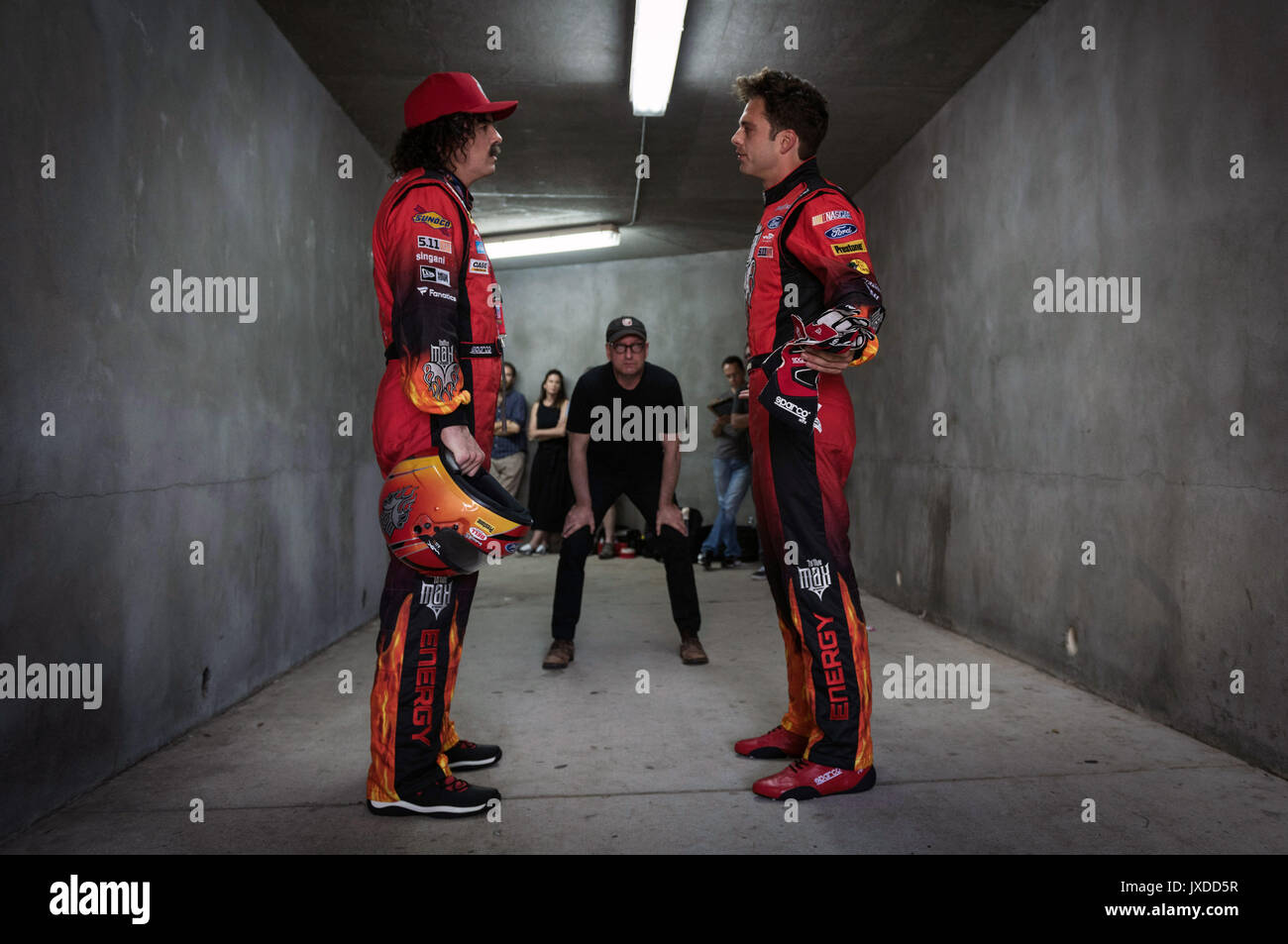 LOGAN LUCKY, from left: Seth MacFarlane, director Steven Soderbergh ...