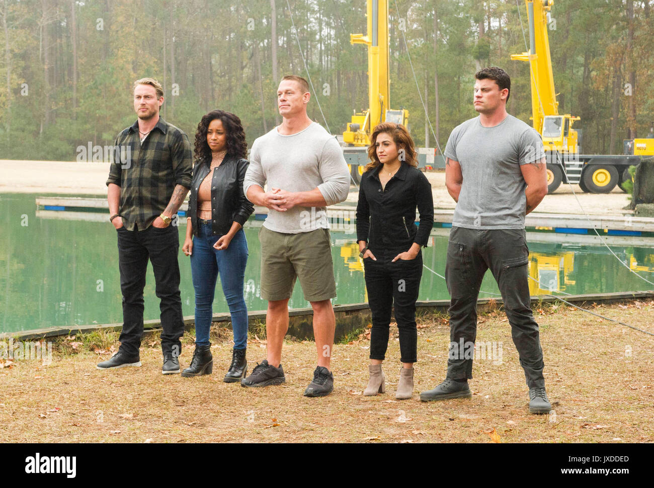 AMERICAN GRIT, l-r: Grady Powell, Chloe Mondesir, John Cena, Rikki Long ...