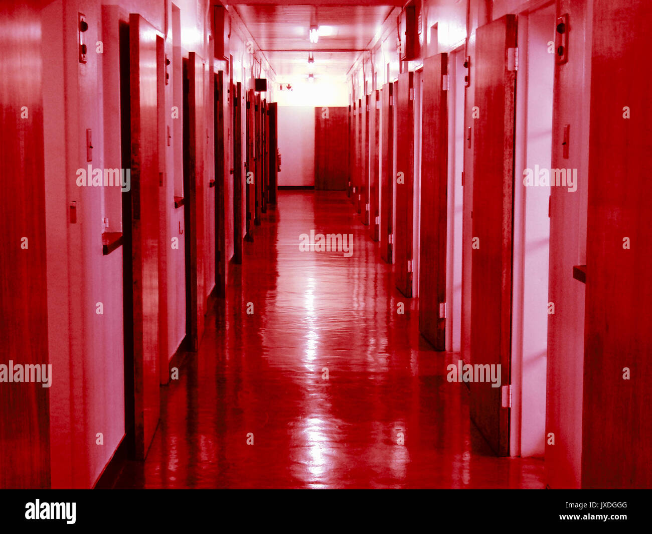 Robben Island Prison Corridor Where Nelson Mandela Was Held Edited To