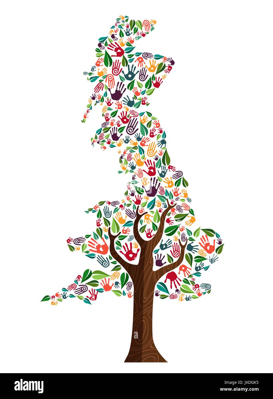 Silhouette english tree Stock Vector Images - Alamy