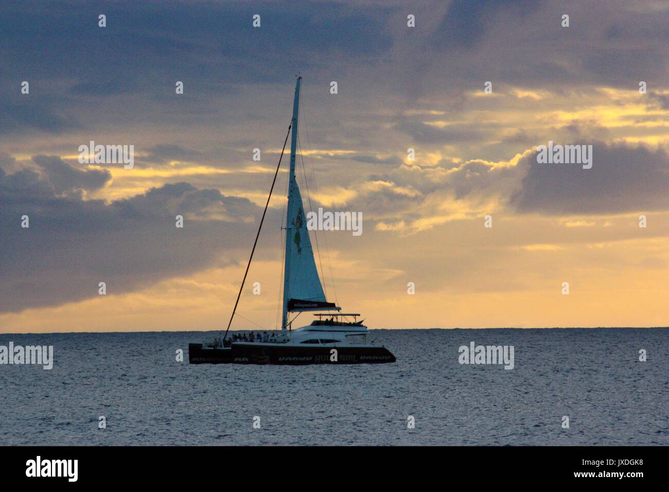 boat on the horizon Stock Photo - Alamy