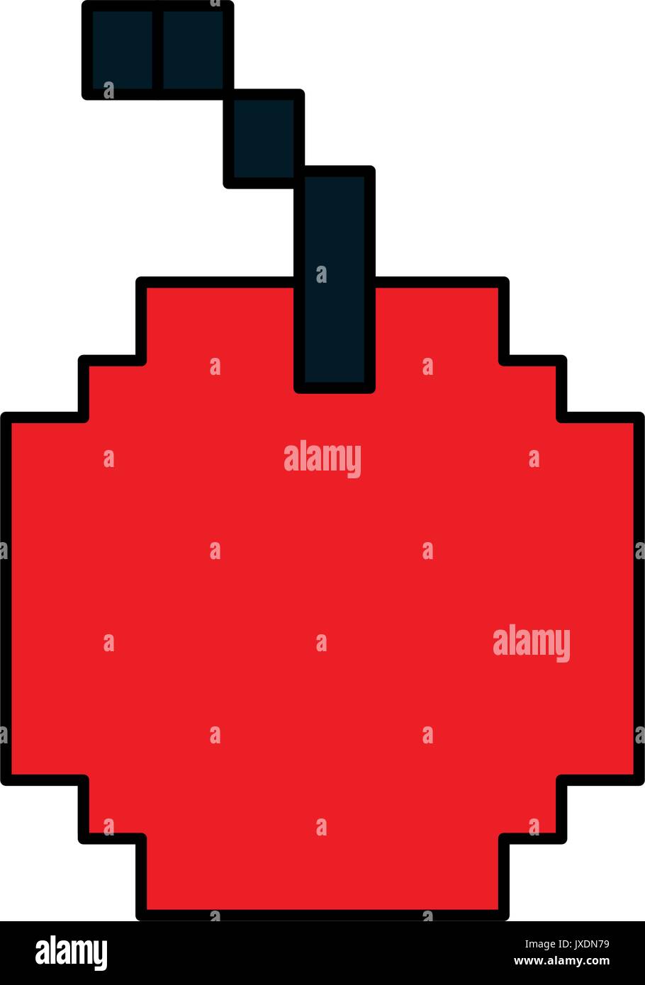 pixel cherry fruit icon image Stock Vector Image & Art - Alamy