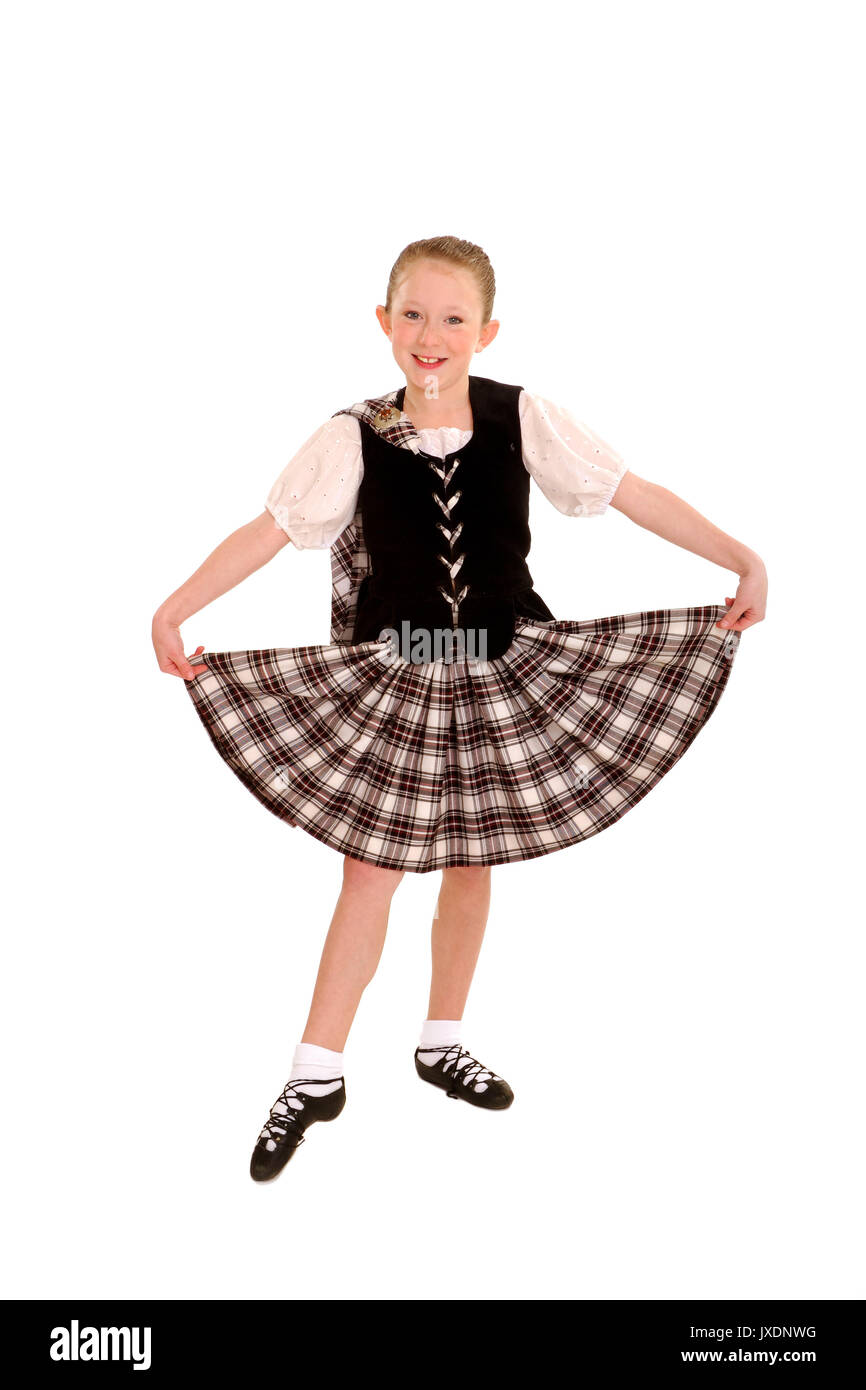 Smiling Young Irish or Celtic Dancer Stock Photo - Alamy