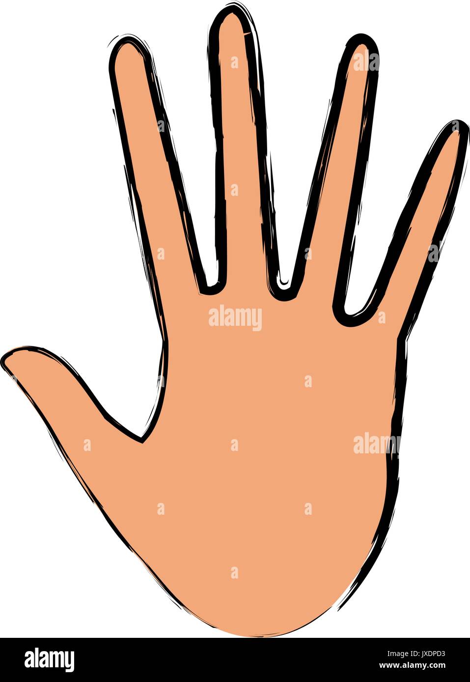 hand showing five finger waving gesture icon Stock Vector Image & Art ...