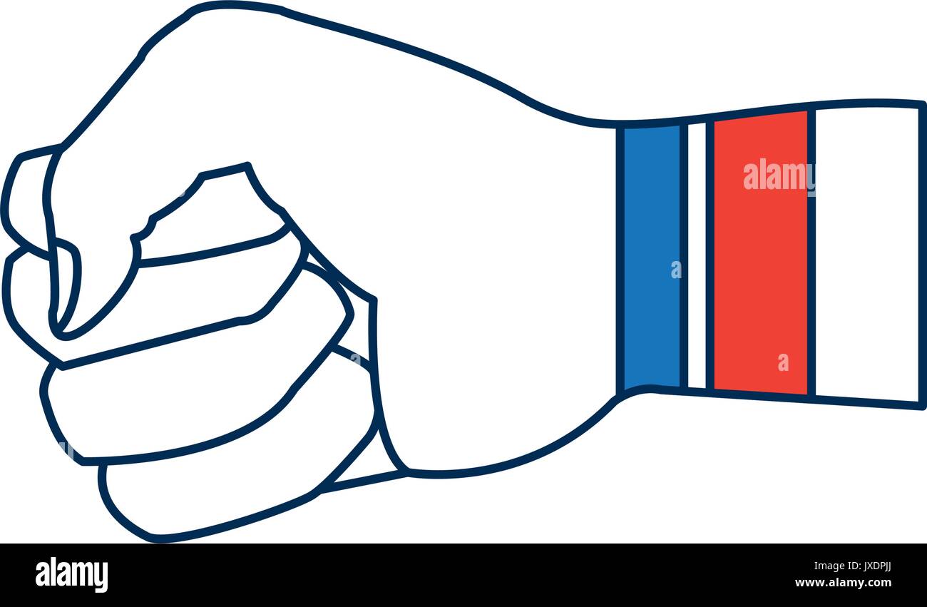 fist hand gesture cartoon on white background Stock Vector Image & Art ...