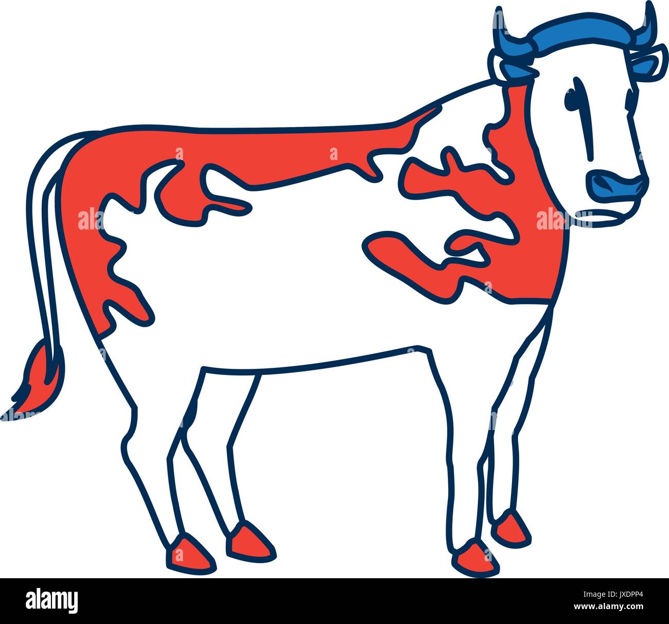 cow animal farm agriculture side view Stock Vector Image & Art - Alamy