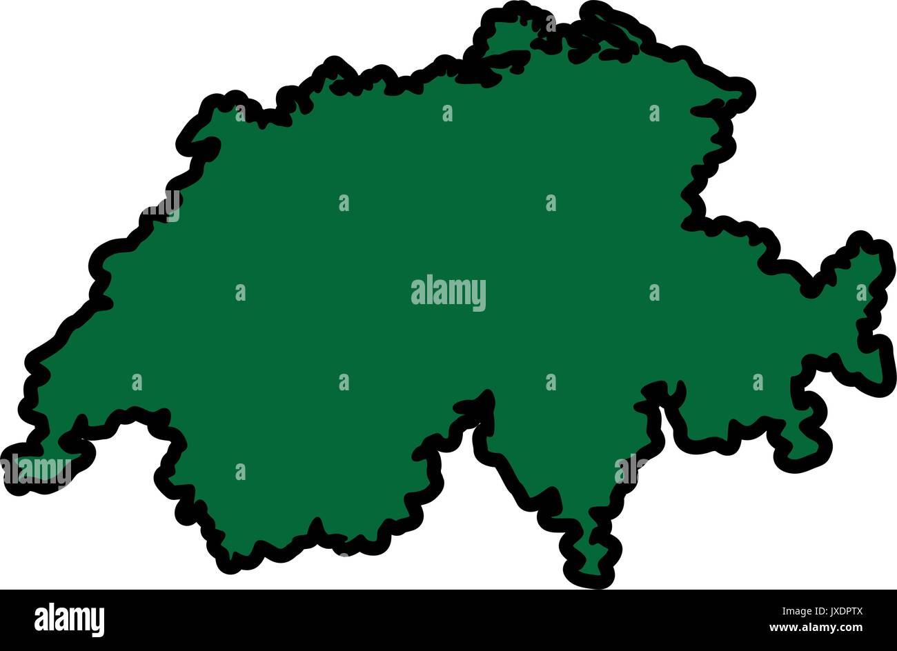 switzerland map geography nation country europe Stock Vector Image ...