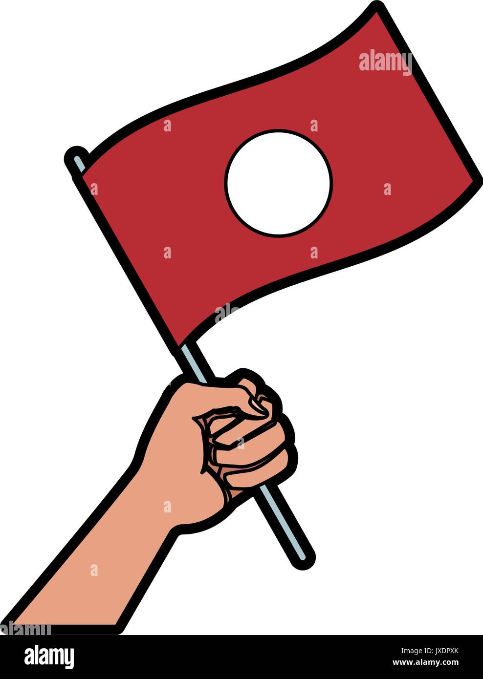 Hand holding flag hi-res stock photography and images - Alamy