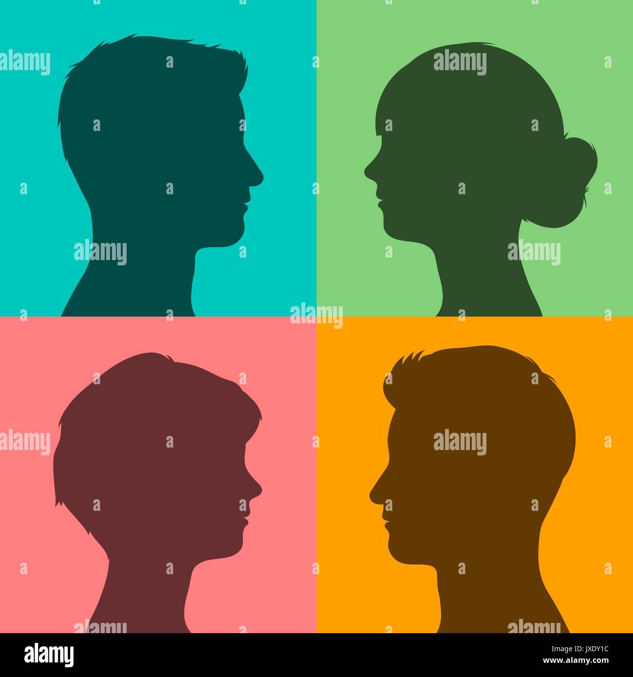 Sideways portrait Stock Vector Images - Alamy