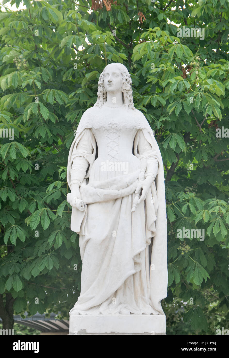 Statue of Anne d'Autriche at Luxembourg Gardens in Paris, France Stock ...