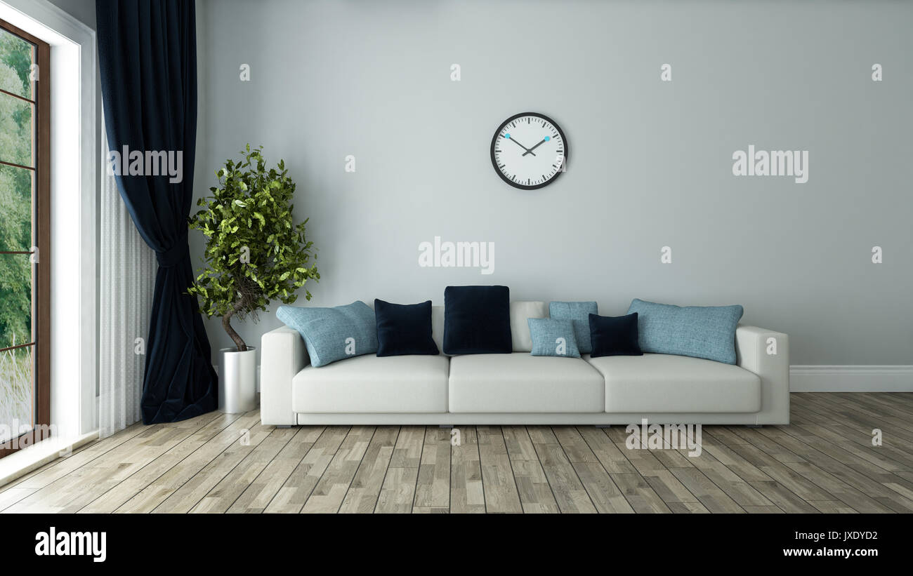 Blue wall salon hi-res stock photography and images - Alamy