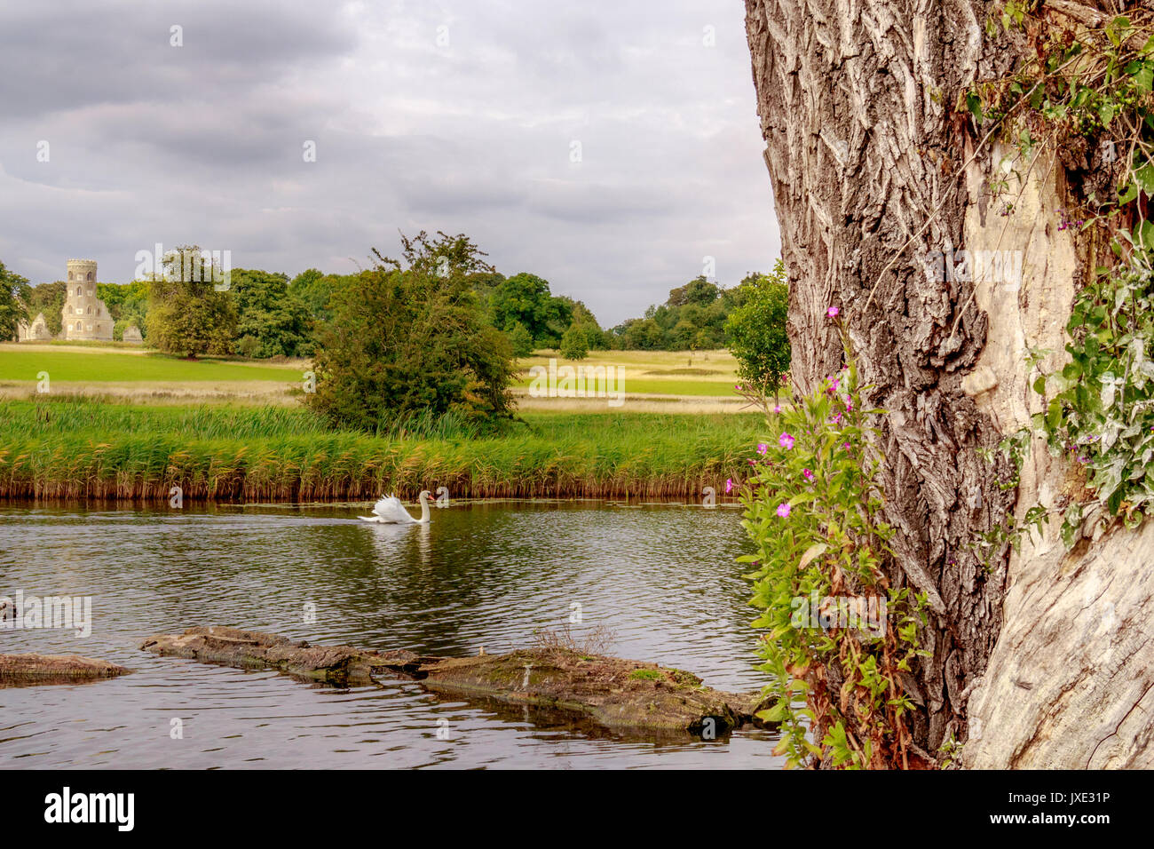 Wimpole Hall and its Folly Stock Photo - Alamy