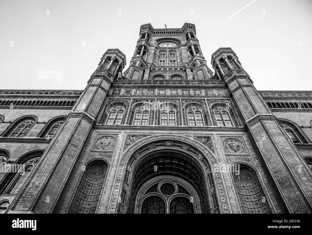 Red town hall of Berlin - massive red brick building Stock Photo - Alamy