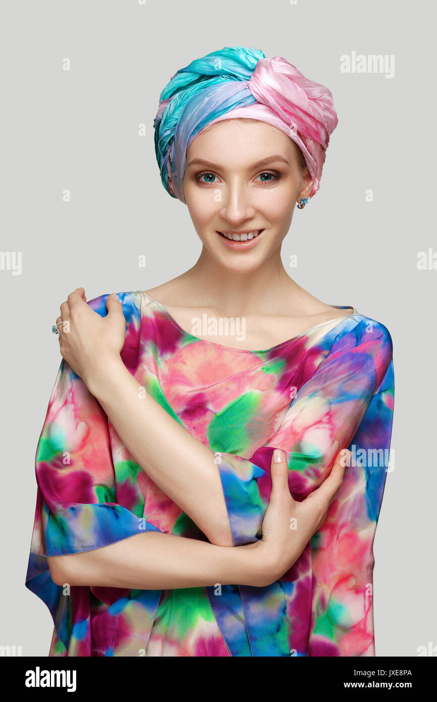 Colorful head scarf hi-res stock photography and images - Alamy