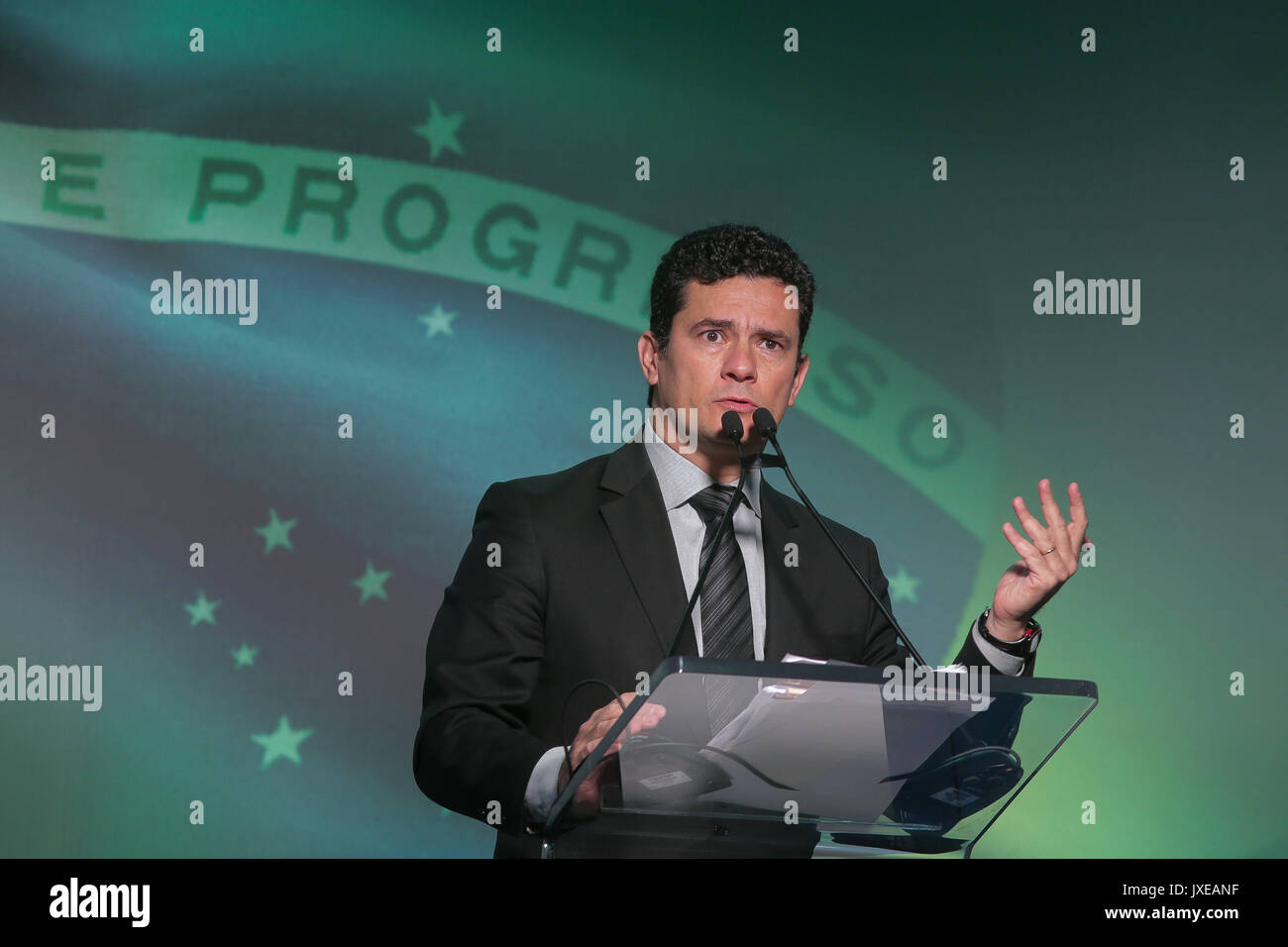 Sao Paulo, Brazil. 15th Aug, 2017. Federal Judge Sérgio Moro ...
