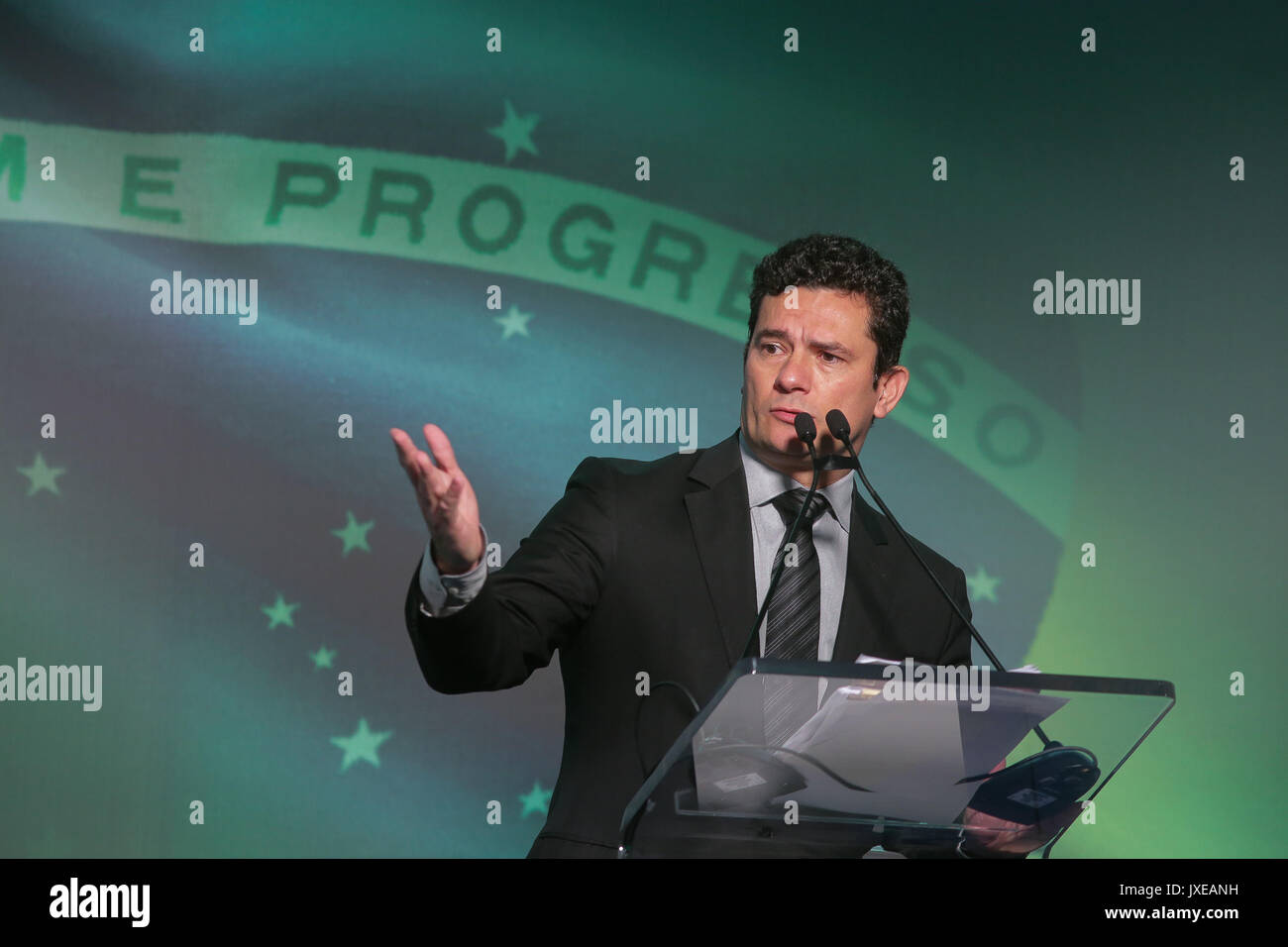 Sao Paulo, Brazil. 15th Aug, 2017. Federal Judge Sérgio Moro ...