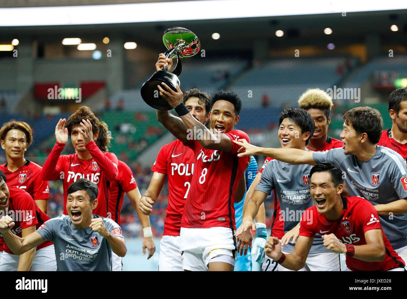 Saitama, Japan. 15th Aug, 2017. Urawa Red Diamonds team group (Reds ...