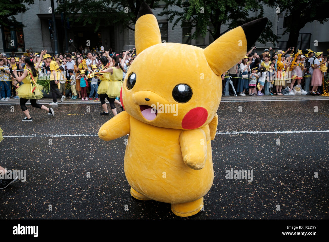 AUGUST 14, 2017 Pikachu characters march during the Pikachu Carnival ...