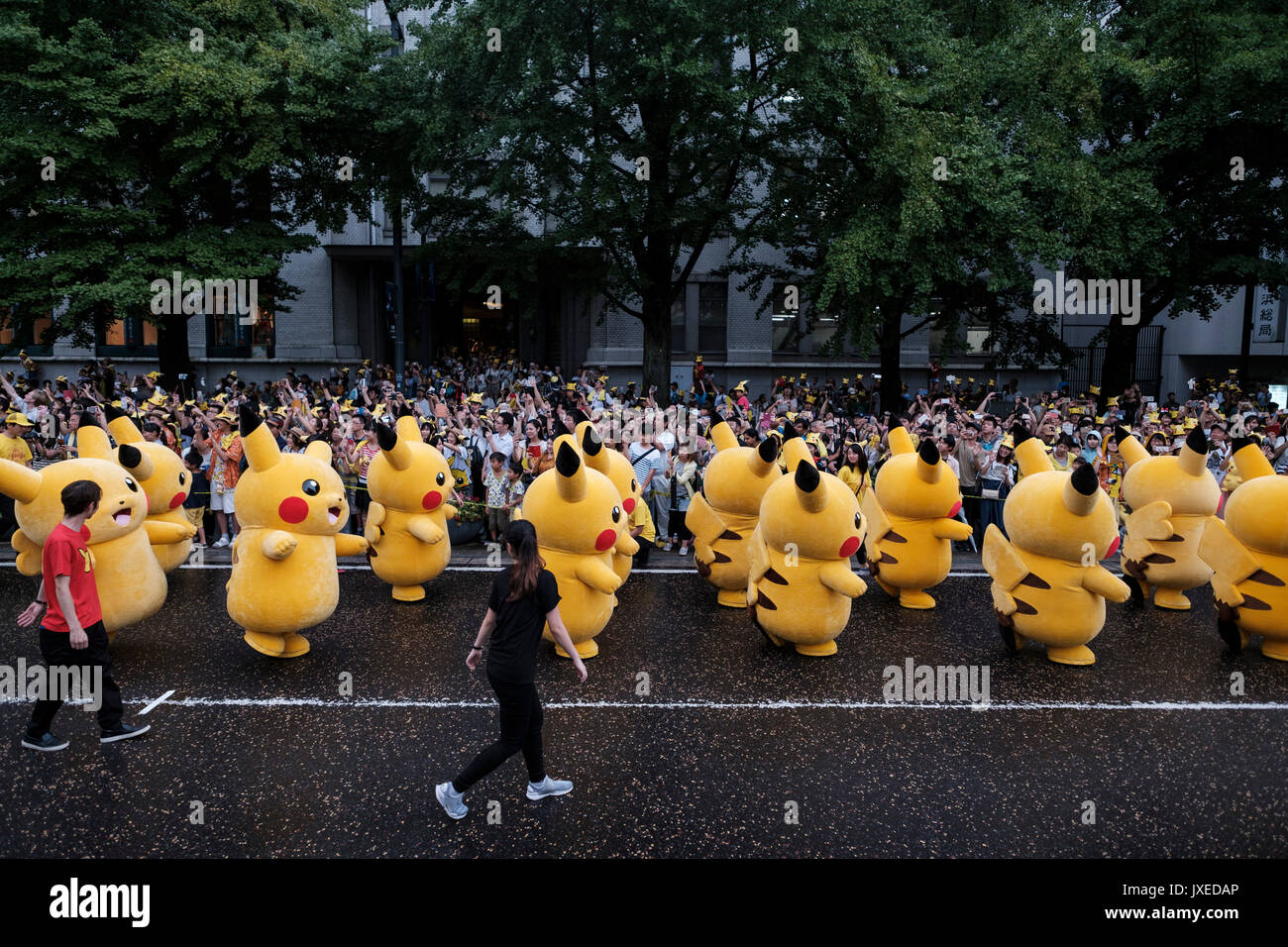 AUGUST 14, 2017 Pikachu characters march during the Pikachu Carnival ...