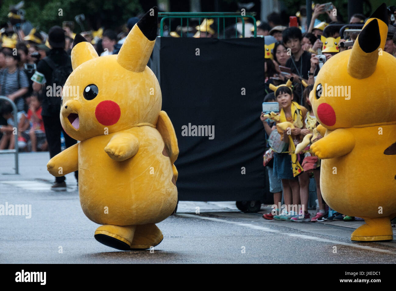 AUGUST 14, 2017 Pikachu characters march during the Pikachu Carnival ...