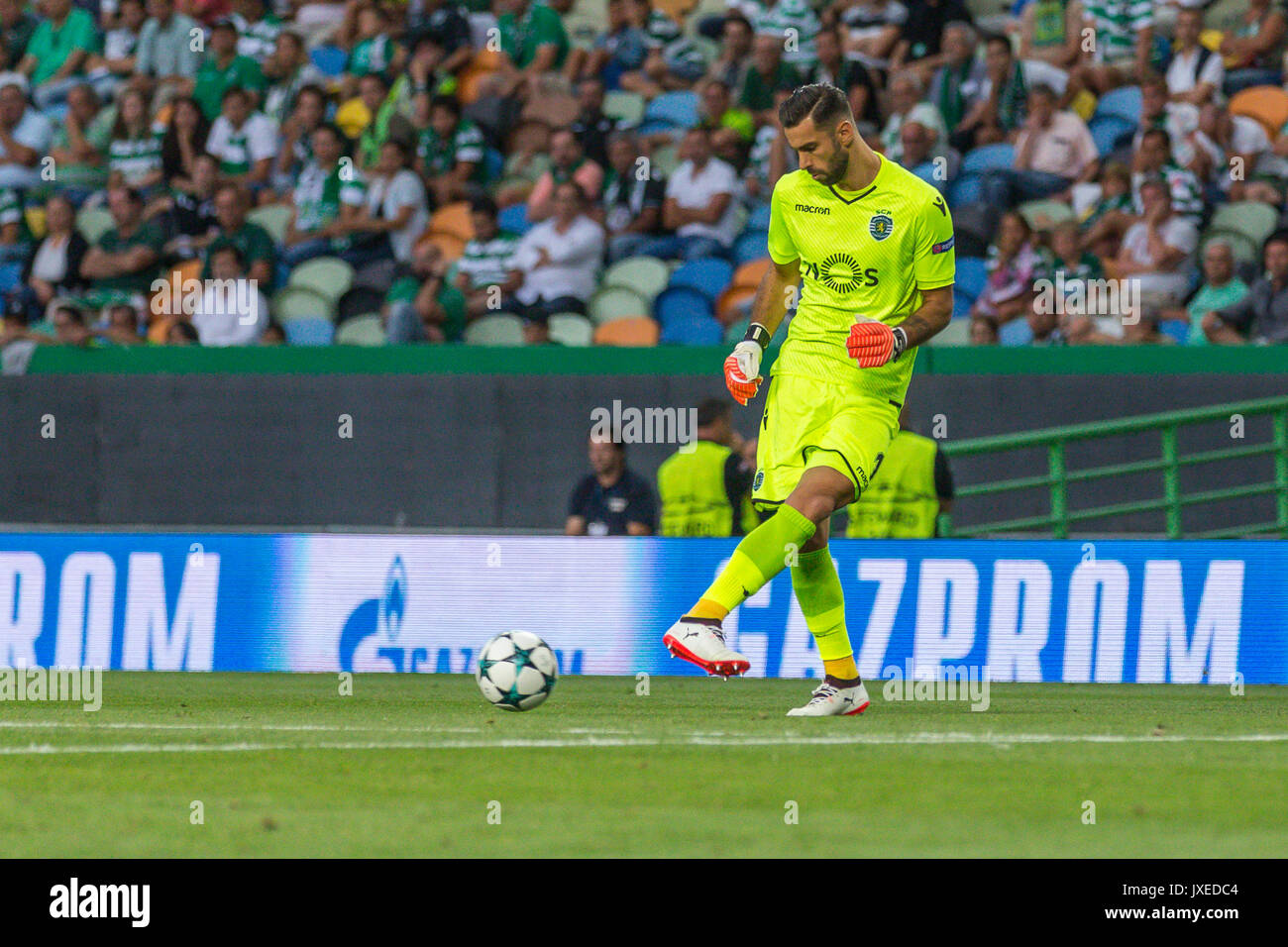 Lisbon, Portugal. 15th Aug, 2017. Sportings goalkeeper from Portugal ...