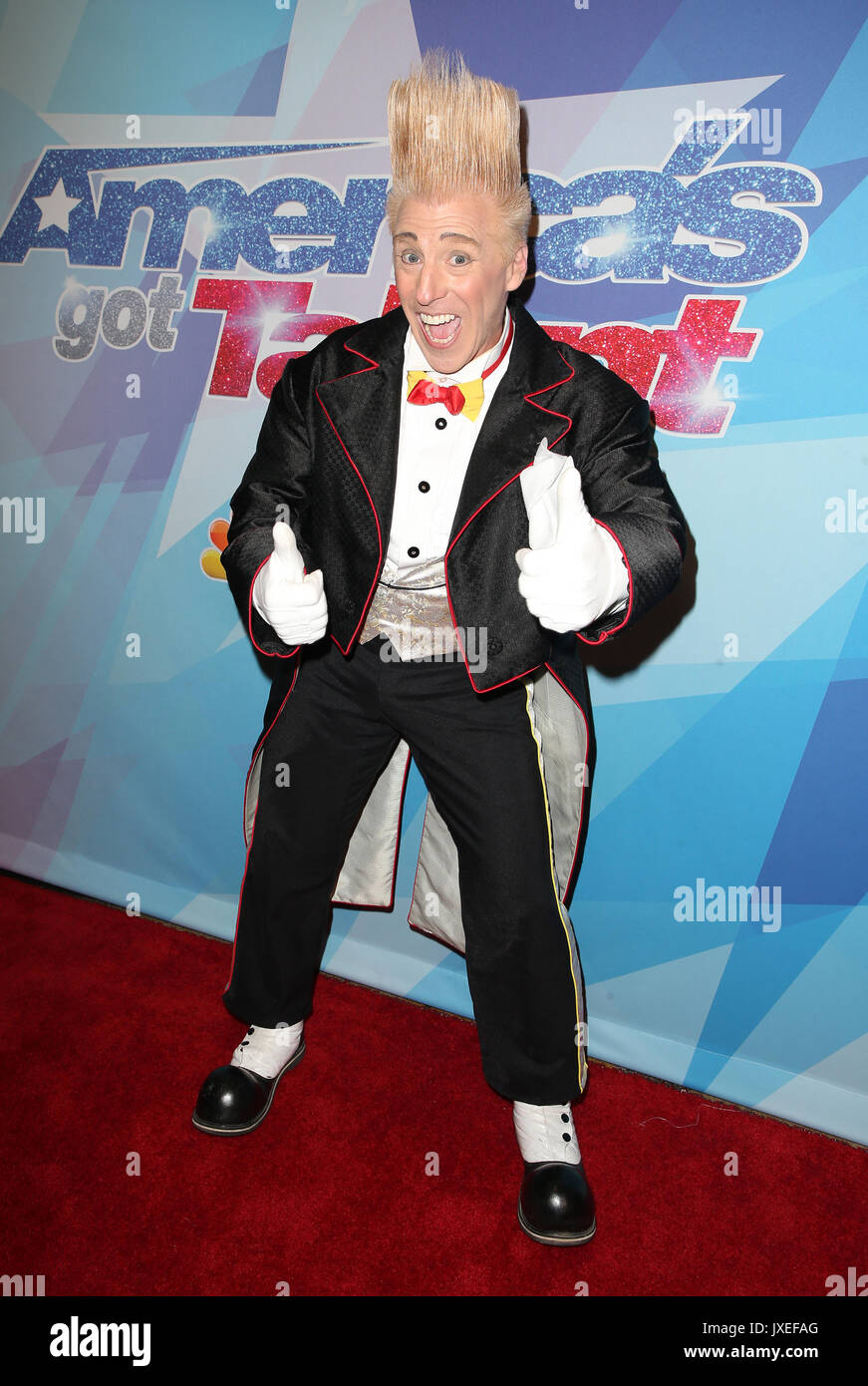 Hollywood, Ca. 15th Aug, 2017. Bello Nock, at Premiere Of NBC's ...