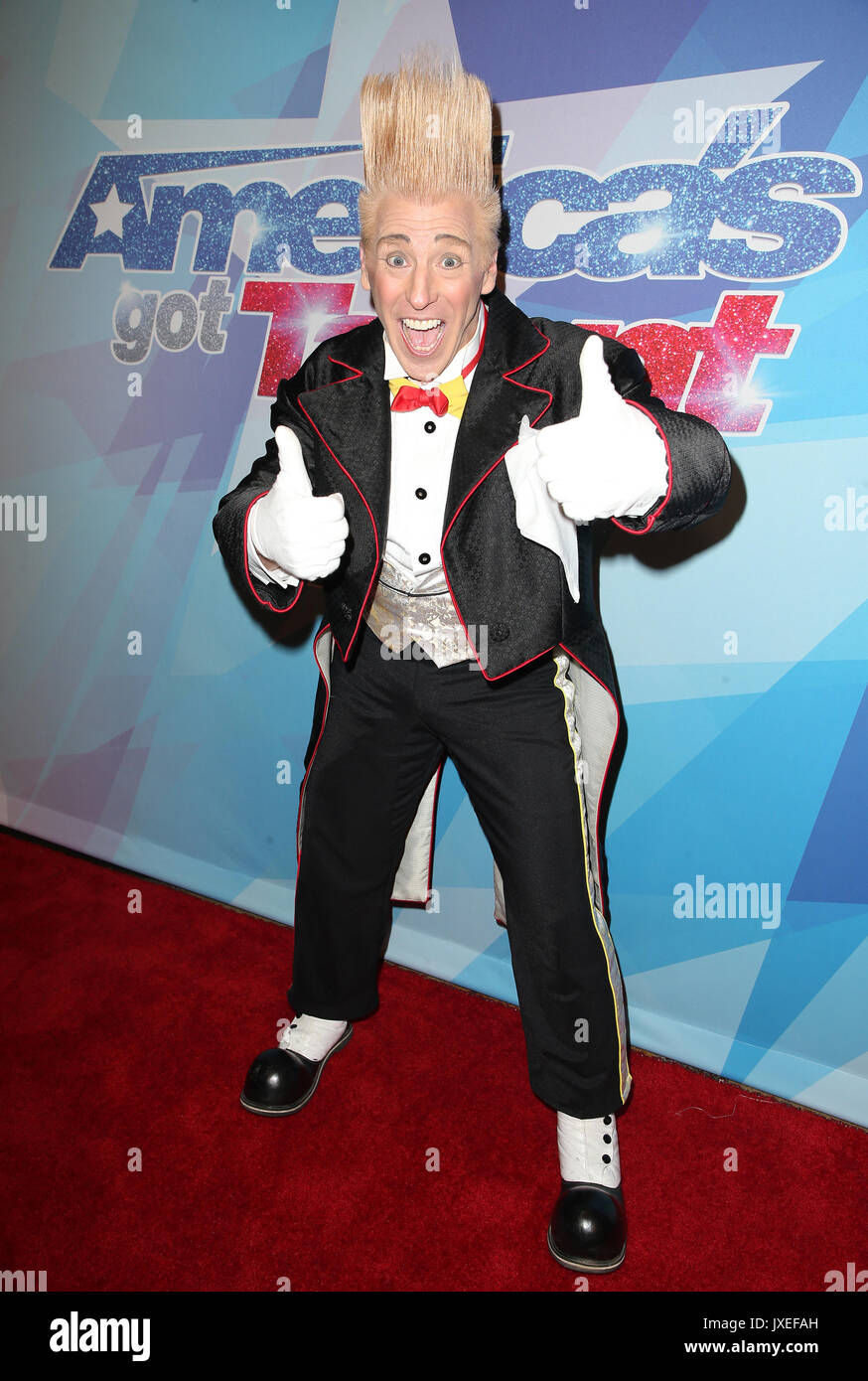 Hollywood, Ca. 15th Aug, 2017. Bello Nock, at Premiere Of NBC's ...