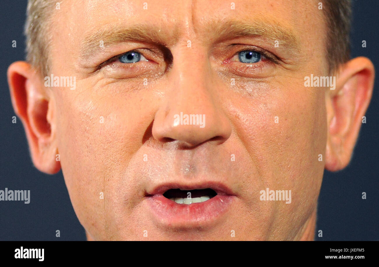 British actor Daniel Craig poses for pictures during a photocall for ...