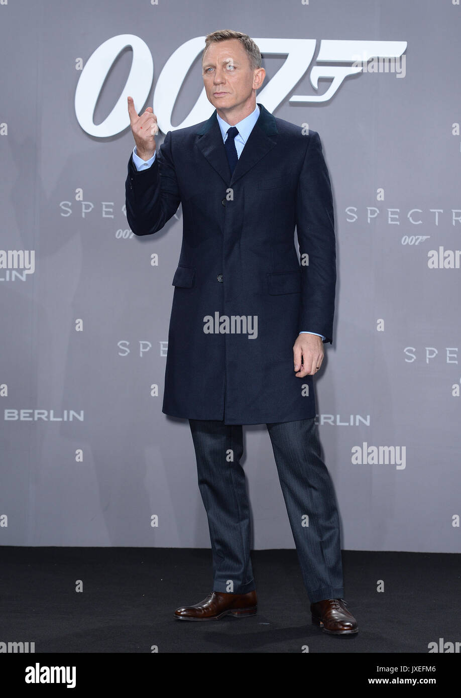 Actor Daniel Craig poses at the Cinestar cinema at Potsdamer Platz in ...