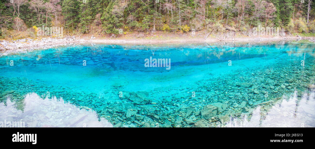 China. 16th Aug, 2017. Scenery of the Colorful Pool at Jiuzhaigou ...
