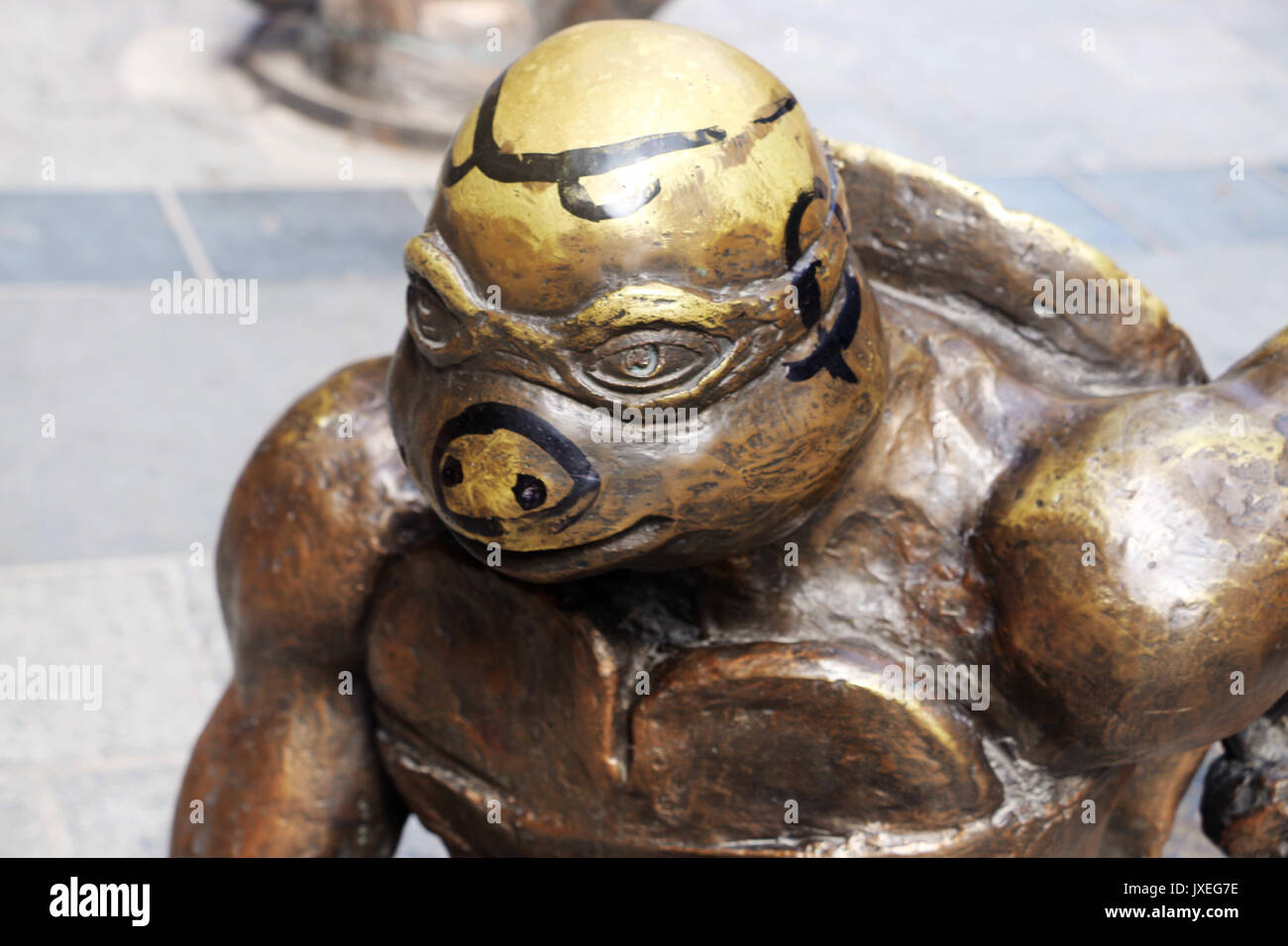 Chongqing, China. 15th Aug, 2017. Creative sculptures of Teenage Mutant ...