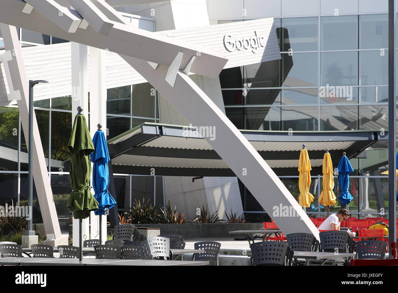 The headquarters of US technology company Google in Mountain View ...