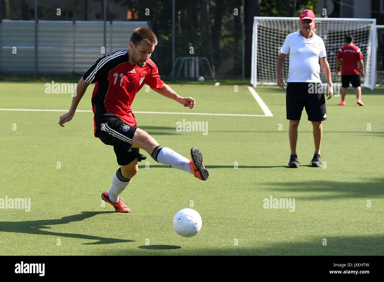 Captain Alex Fangmann and coach Ulrich Pfisterer of the Germany blind ...