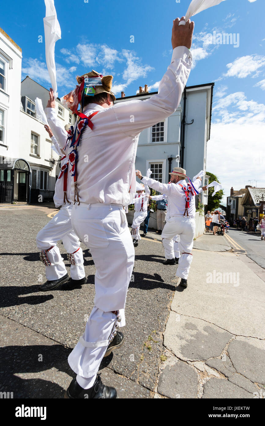 Traditional English Morris men from Hartley Morris dancers outside in ...