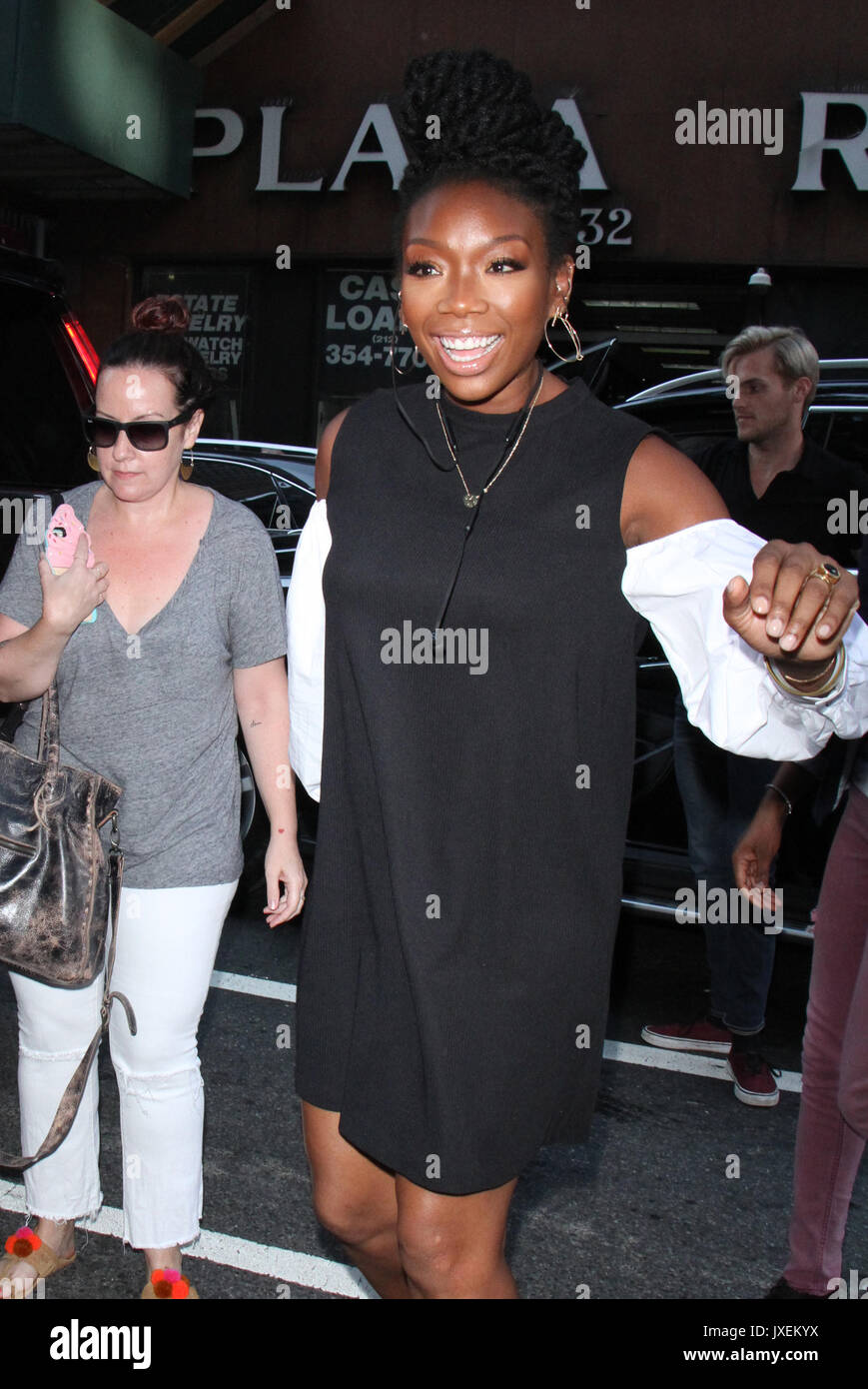 New York, NY, USA. 16th Aug, 2017. Brandy seen arriving at NBC's Today ...