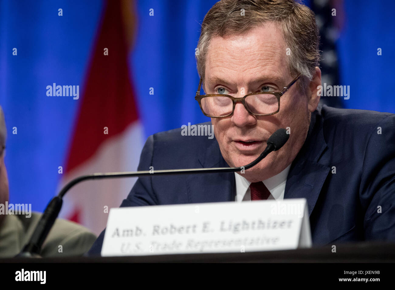 Washington, USA. 16th Aug, 2017. U.S. Trade Representative Robert ...