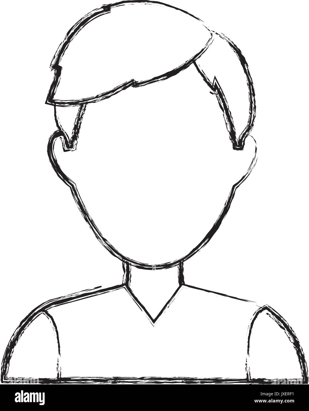 Man faceless profile icon vector illustration graphic design Stock ...