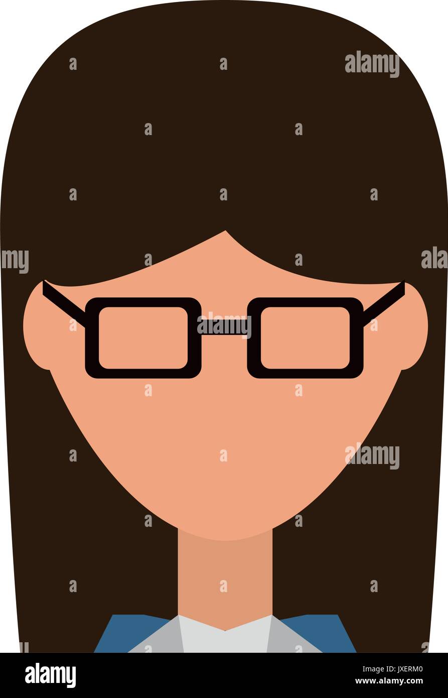 Business woman profile cartoon icon vector illustration graphic design ...