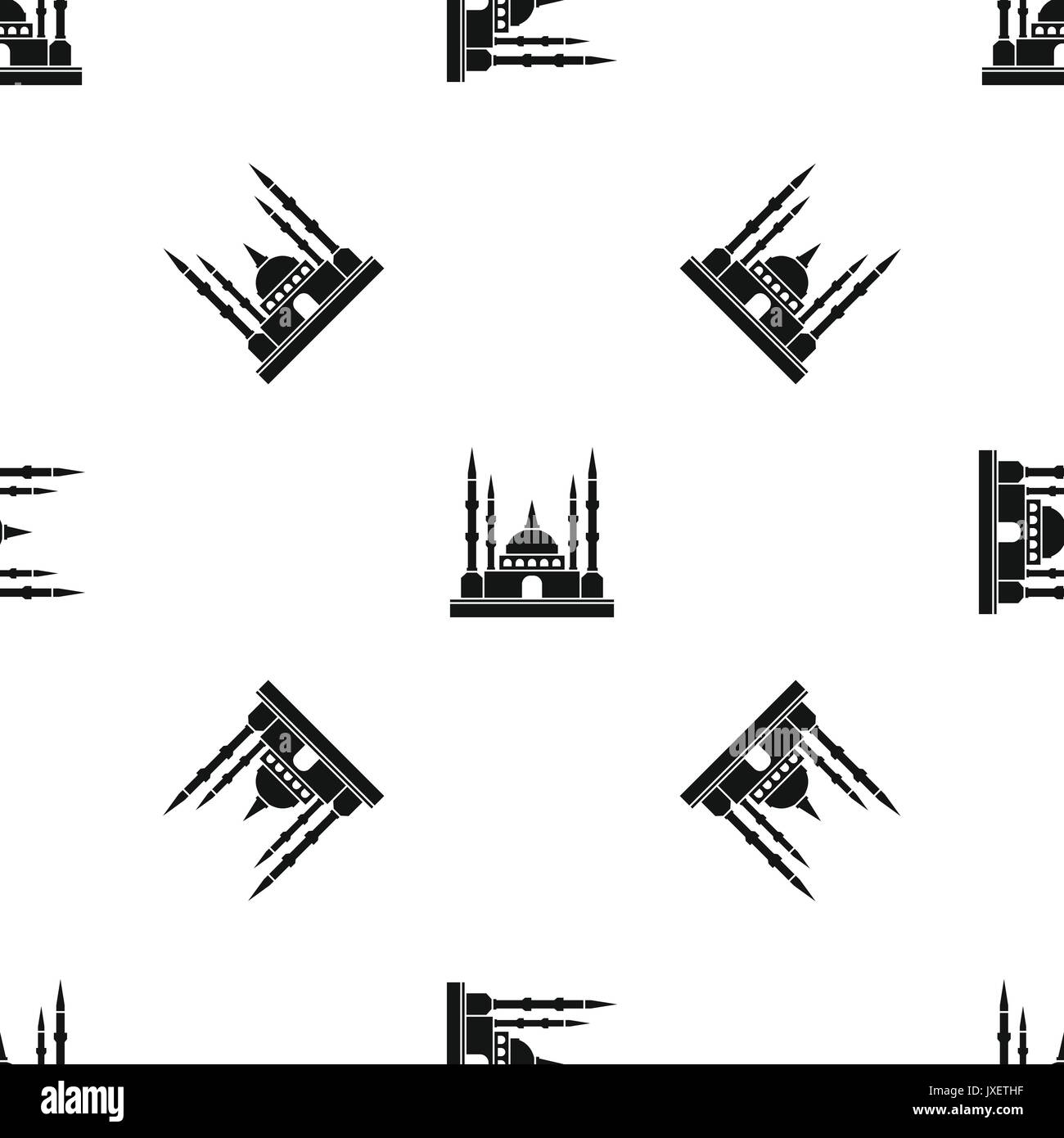 Mosque pattern seamless black Stock Vector Image & Art - Alamy