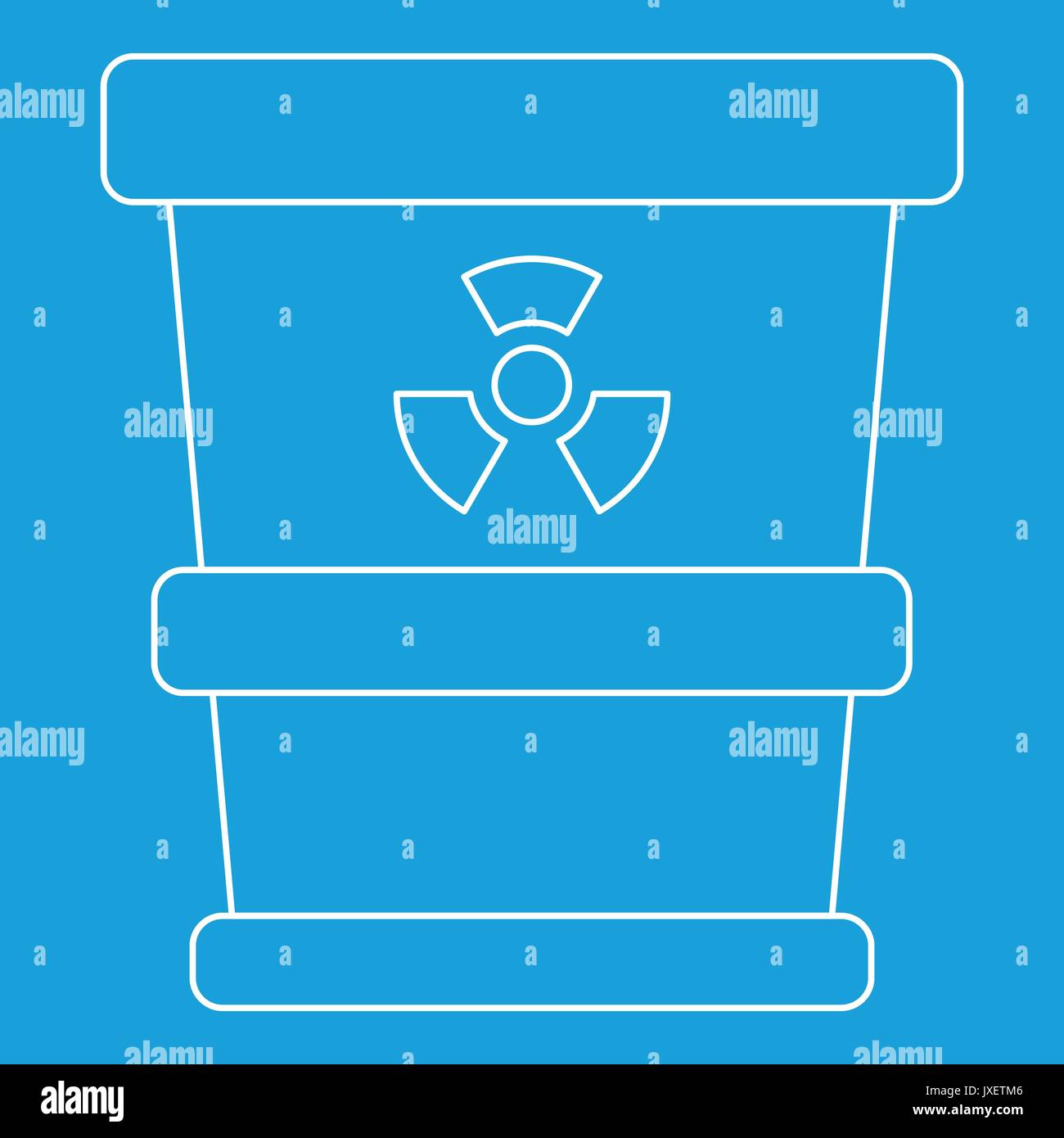 Trash can with radioactive waste icon Stock Vector Image & Art - Alamy