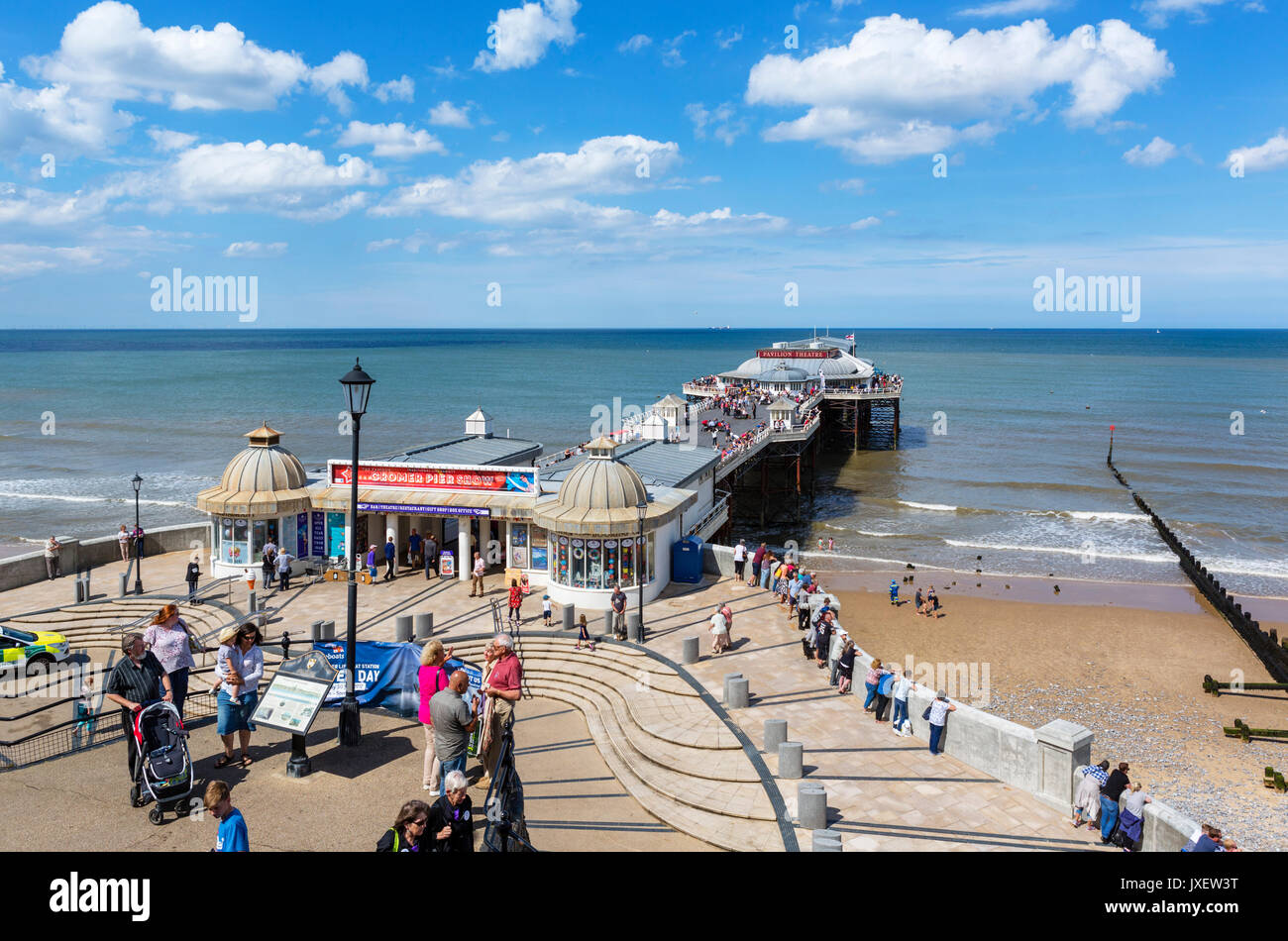 Cromer Pier. Beach and pier in Cromer, Norfolk, England, UK Stock Photo ...