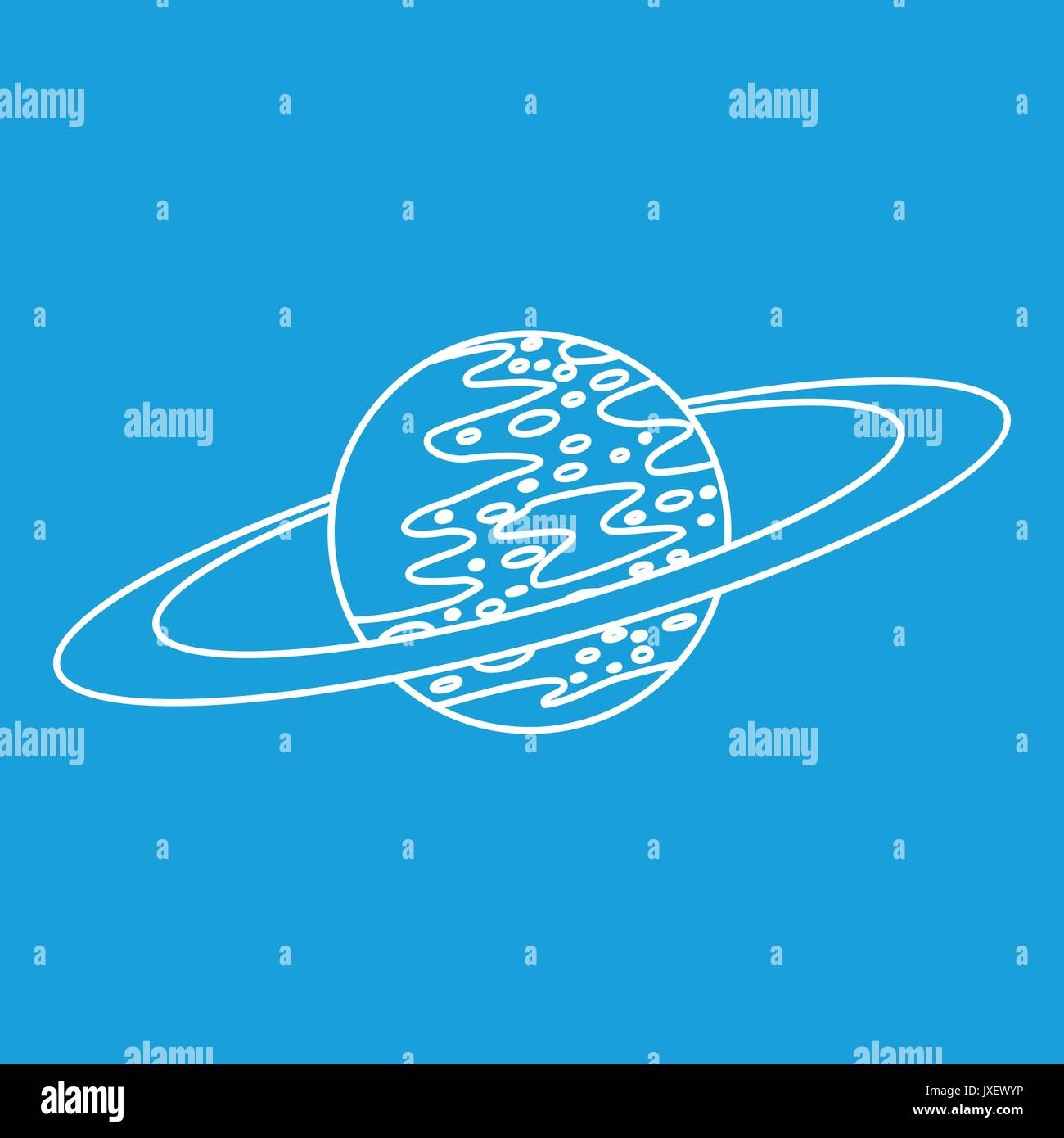 Saturn icon, outline style Stock Vector Image & Art - Alamy