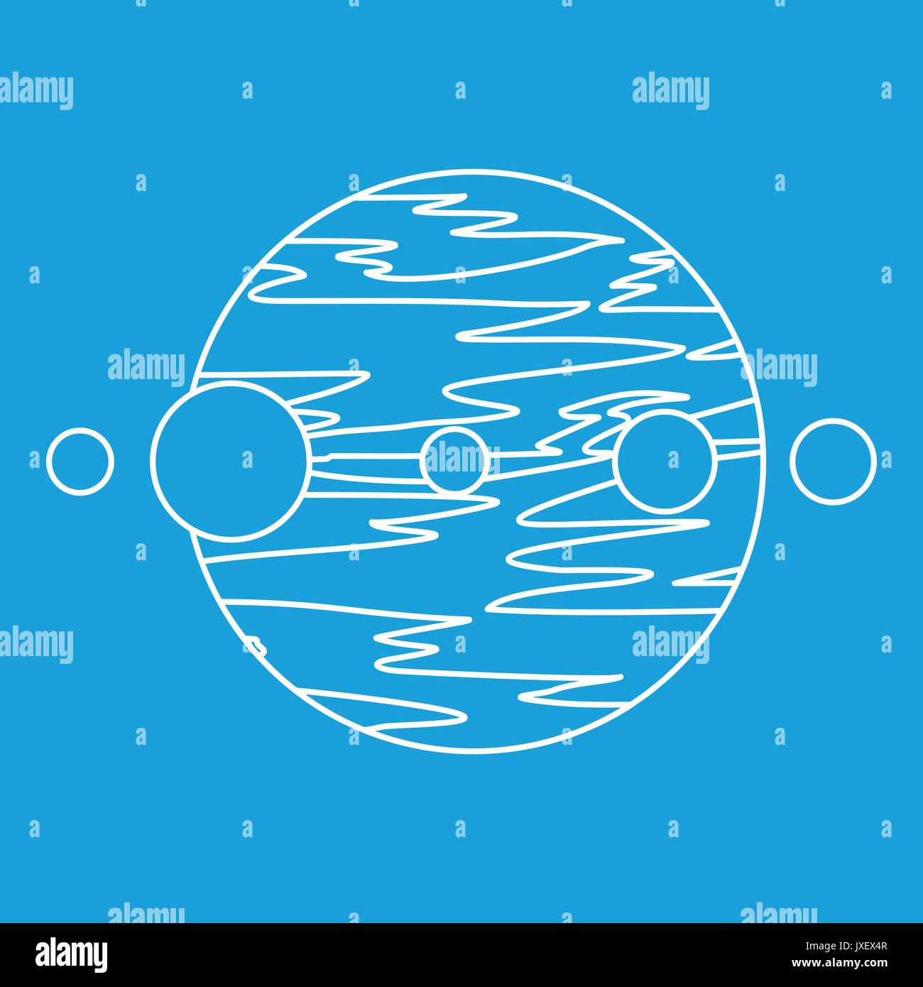 Planet and moons icon, outline style Stock Vector Image & Art - Alamy