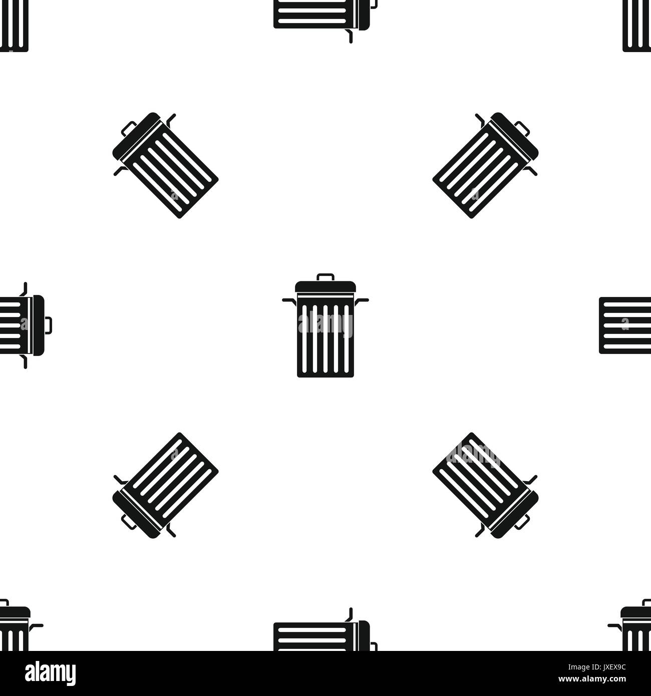 Metal trash can pattern seamless black Stock Vector Image & Art - Alamy