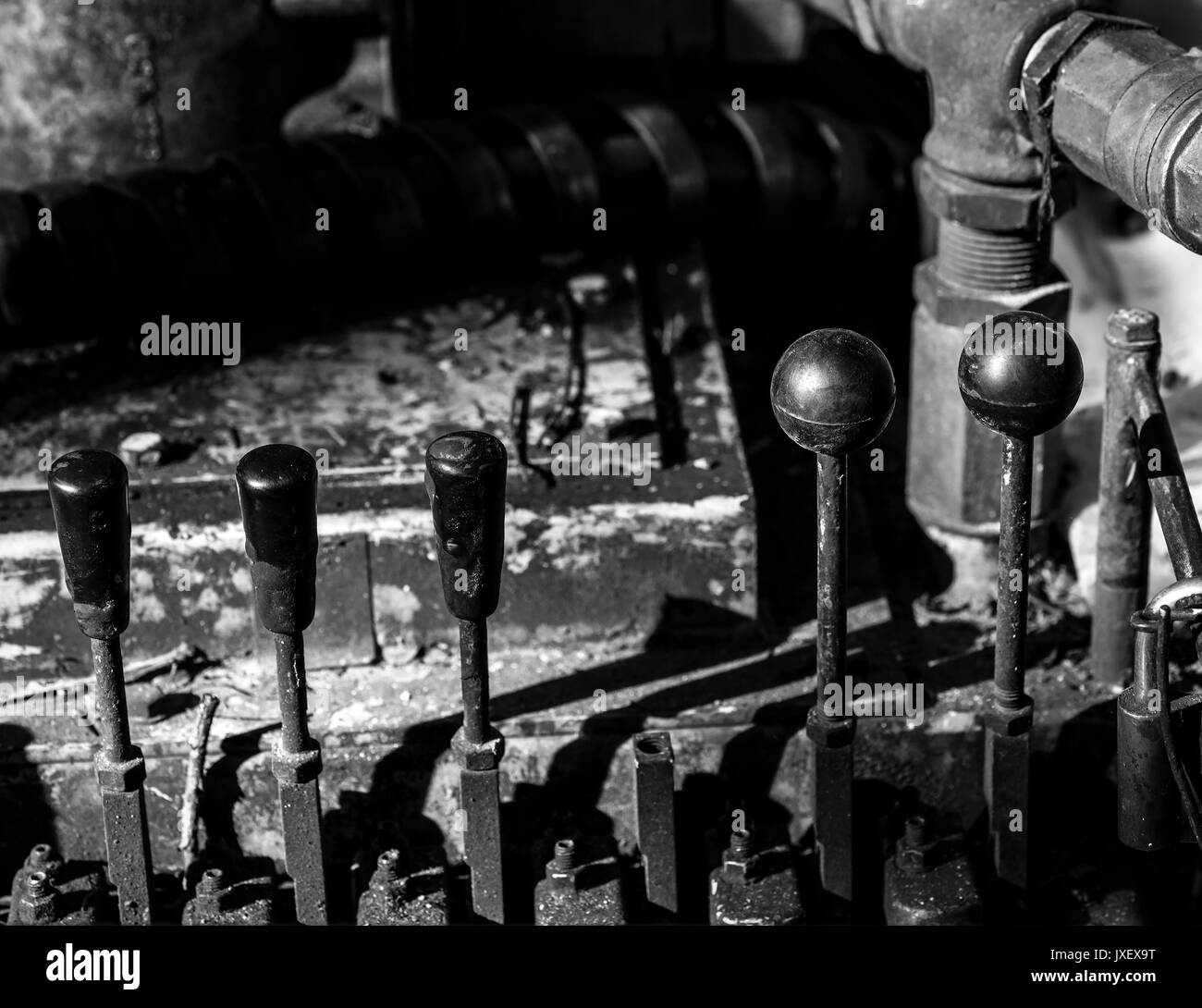 Machinery controls Black and White Stock Photos & Images - Alamy
