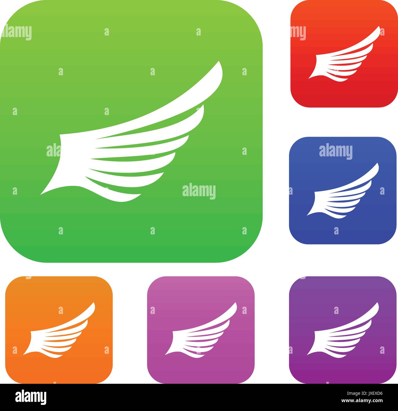 Wing set collection Stock Vector Image & Art - Alamy