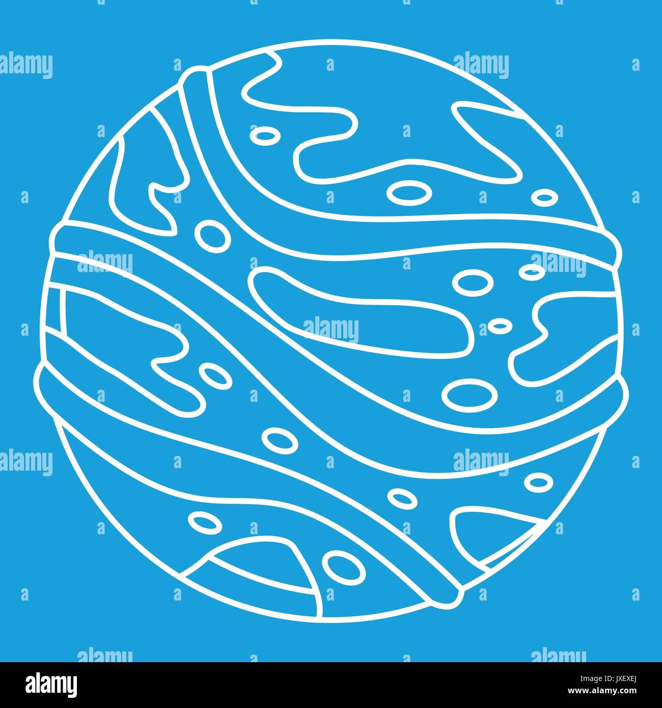 Round planet icon, outline style Stock Vector Image & Art - Alamy