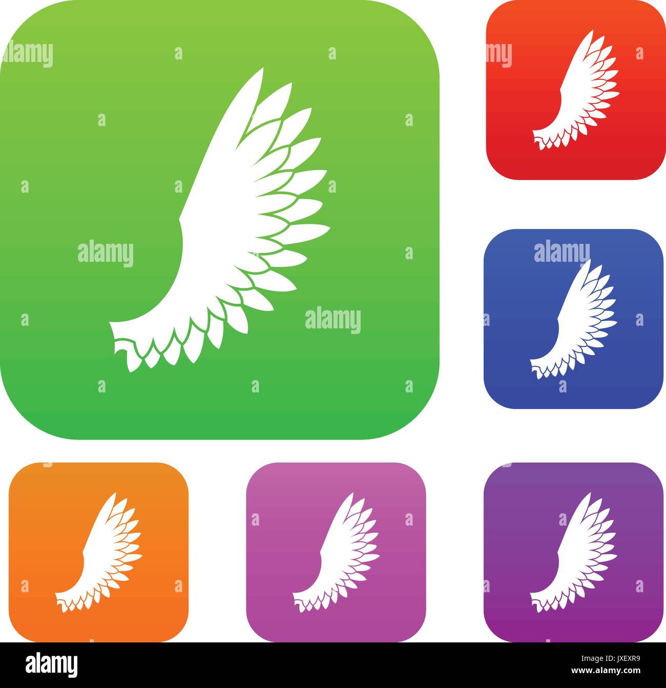 Wing set collection Stock Vector Image & Art - Alamy