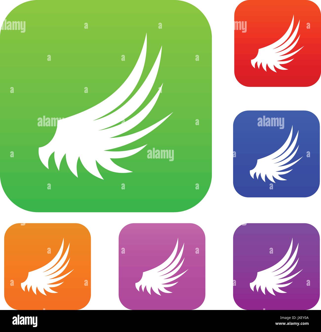Wing set collection Stock Vector Image & Art - Alamy